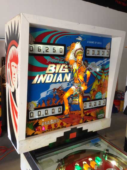 SOLD - 1974 Gottlieb Big Indian – Pinball Restorations, LLC.